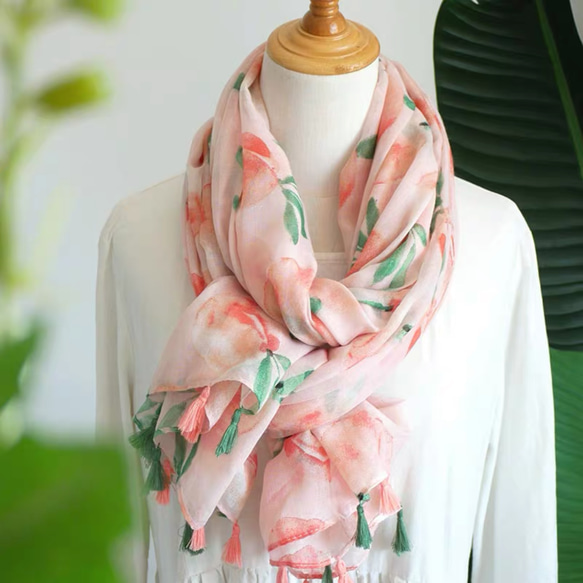 大判コットンリネンストール/春 夏 秋 綿麻ストール/日差し対策/冷房対策/薄手/贈り物/プレゼント ストール human 通販 ...