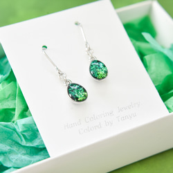 【5月限定】青もみじ：ピアス/イヤリング【受注製作】 ピアス（フック・チェーン） Tanyu Colors 通販 19260304 ...