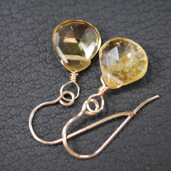 【14KGF】宝石質シトリンの1粒ピアス 809 ピアス（フック・チェーン） KAZEYA－かぜやー 通販 19270155｜Creema(クリーマ)
