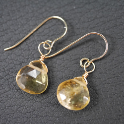 【14KGF】宝石質シトリンの1粒ピアス 809 ピアス（フック・チェーン） KAZEYA－かぜやー 通販 19270155｜Creema(クリーマ)