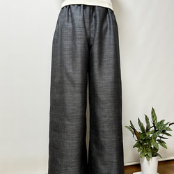 藍亀甲大島紬＊股下71cmワイドパンツ＋ストール＊裏地付き＊着物リメイク キュロット・ワイドパンツ motoiiot 通販 19296196 ...