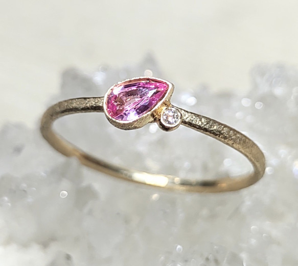 pink sapphire＊K10 ring 指輪・リング Roro 通販 19297723｜Creema(クリーマ)
