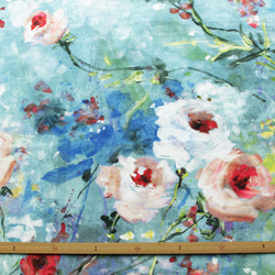 在庫1点！カットクロス♪たっぷり巾広！『スペイン製 大きめ花柄 約巾140cm』～約48㎝でカット済み～ 生地 Blanc de Roi 通販 ...