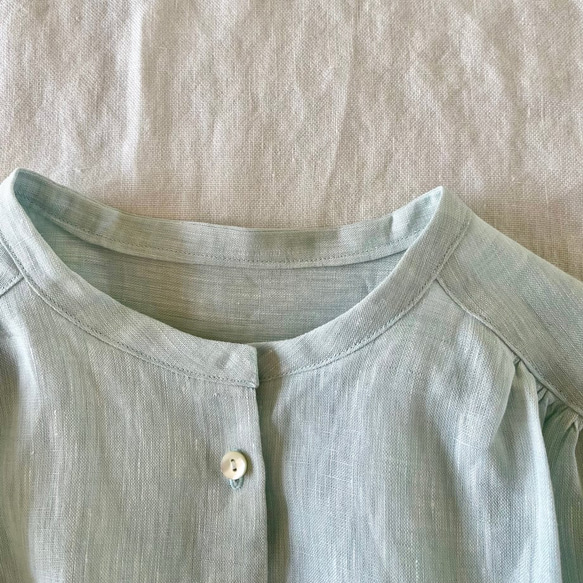 なでしこシャツ リネン スラブローン ペールグリーン ＊暮らしの店sacchi＊ シャツ 暮らしの店sacchi 通販 19300397 ...