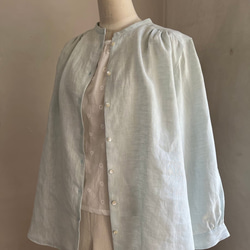 なでしこシャツ リネン スラブローン ペールグリーン ＊暮らしの店sacchi＊ シャツ 暮らしの店sacchi 通販 19300397 ...