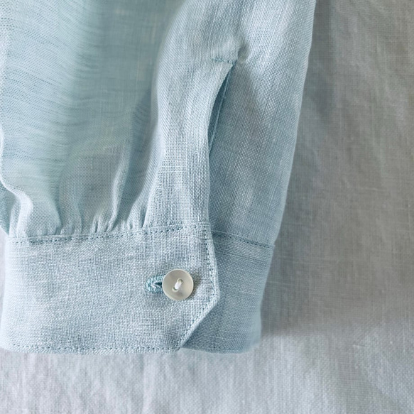 なでしこシャツ リネン スラブローン ペールグリーン ＊暮らしの店sacchi＊ シャツ 暮らしの店sacchi 通販 19300397 ...