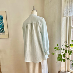なでしこシャツ リネン スラブローン ペールグリーン ＊暮らしの店sacchi＊ シャツ 暮らしの店sacchi 通販 19300397 ...