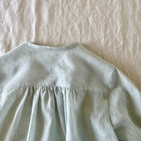 なでしこシャツ リネン スラブローン ペールグリーン ＊暮らしの店sacchi＊ シャツ 暮らしの店sacchi 通販 19300397 ...