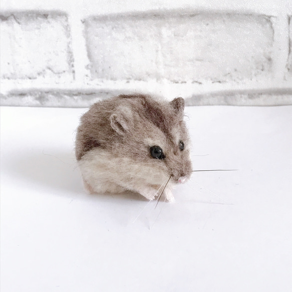まんまるハムスター（ジャンガリアン） 羊毛フェルトマスコット 羊毛フェルト little rodents 通販 19300960｜Creema ...