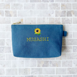 名入れ保冷ポーチ 夏限定 ブルー系《保冷/マチあり/ポケット/ギフト/保冷剤/クールネック入れ/お散歩》 ポーチ LouLou dog 通販 ...