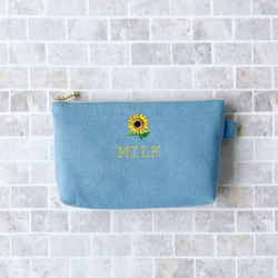 名入れ保冷ポーチ 夏限定 ブルー系《保冷/マチあり/ポケット/ギフト/保冷剤/クールネック入れ/お散歩》 ポーチ LouLou dog 通販 ...