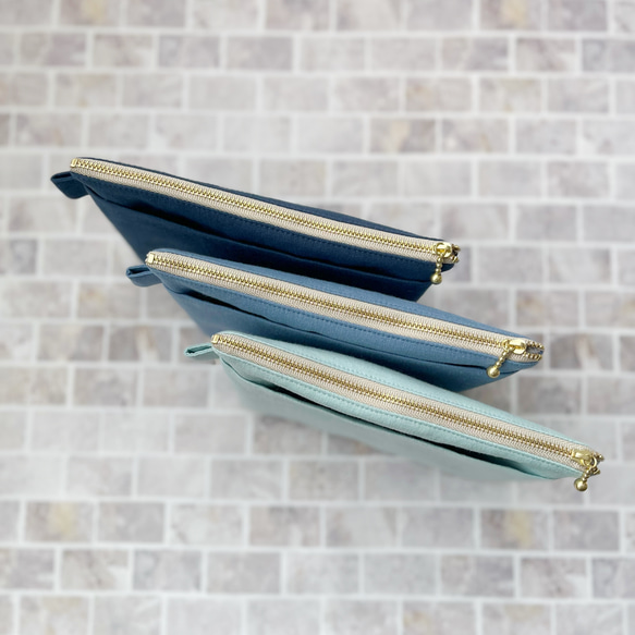 名入れ保冷ポーチ 夏限定 ブルー系《保冷/マチあり/ポケット/ギフト/保冷剤/クールネック入れ/お散歩》 ポーチ LouLou dog 通販 ...