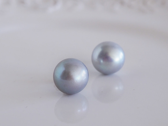 艶が美しい淡水パールピアス ピアス（スタッド・一粒） Boite de maco 通販 1930261｜Creema(クリーマ)