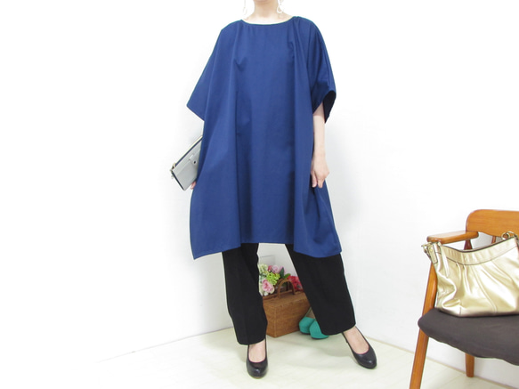 A2875優雅な午後のネイビーAラインワンピース ワンピース momochan 通販 19303148｜Creema(クリーマ)