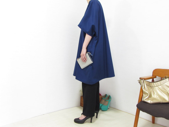 A2875優雅な午後のネイビーAラインワンピース ワンピース momochan 通販 19303148｜Creema(クリーマ)