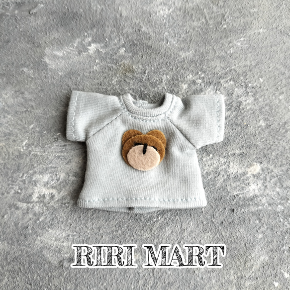 【くすんだ水色】オビツ11 くまTシャツ ねんどろいどどーる トップス おもちゃ・人形 RIRI MART 通販 19312192 ...