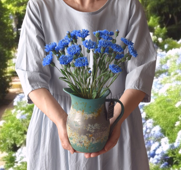 粘土のお花 ヤグルマギク（矢車菊）T1221 アートフラワー Old-Fantasy 通販 19314162｜Creema(クリーマ)