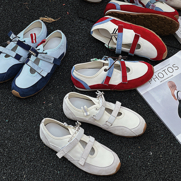 レディース夏カジュアルシューズ・柔らかで快適・素早く履く W474 スニーカー Dad Shoes 通販 19316568｜Creema ...