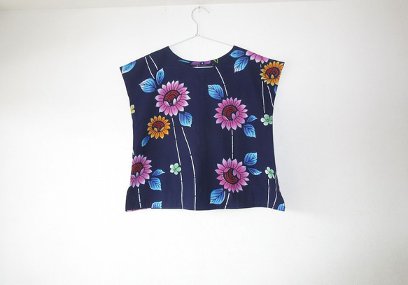 ☆浴衣ブラウス♪ひまわり柄☆/32kb024 ブラウス Tiny garden* 通販 19323426｜Creema(クリーマ)