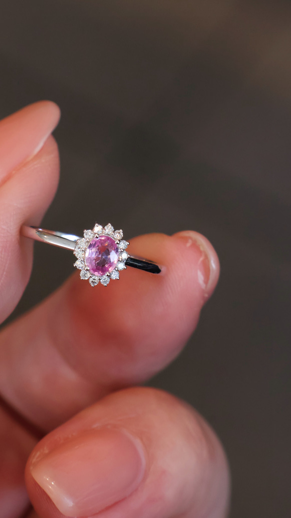 ピンクサファイアリングk18 5311 指輪・リング パール大好き(購入前にコメント) 通販 19327584｜Creema(クリーマ)