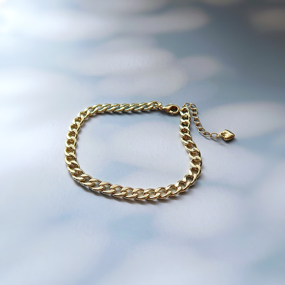 《目を引くリッチなお洒落モダン》18KGF/ CHUNKY CHAIN BRACELET ブレスレット GEMUU 通販 19329422｜Creema(クリーマ)