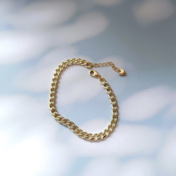 《目を引くリッチなお洒落モダン》18KGF/ CHUNKY CHAIN BRACELET ブレスレット GEMUU 通販 19329422｜Creema(クリーマ)