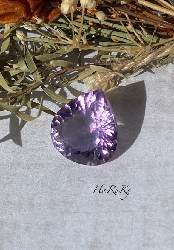 ご予約済み・リング製作費♢ブラジリアンアメジスト♢コンケーブカット シルバーリング 天然石 天然色 天然石 HaRuKy（はるき） 通販 ...