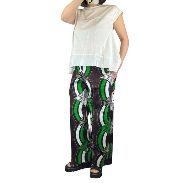 夏パンツ アフリカカンガパンツ サイドポケット付き ロングパンツ nadeshikoza 通販 19330500｜Creema(クリーマ)