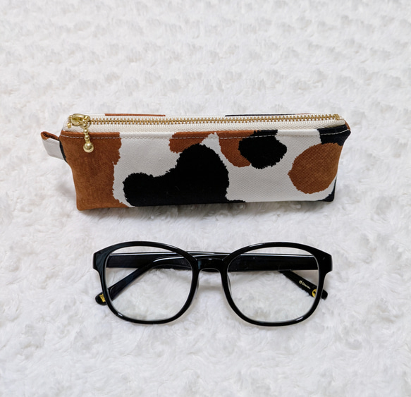 2159．大人可愛い 三毛柄のメガネケース ファスナータイプ ペンケース 再販 メガネケース mikenyans 通販 19331306 ...