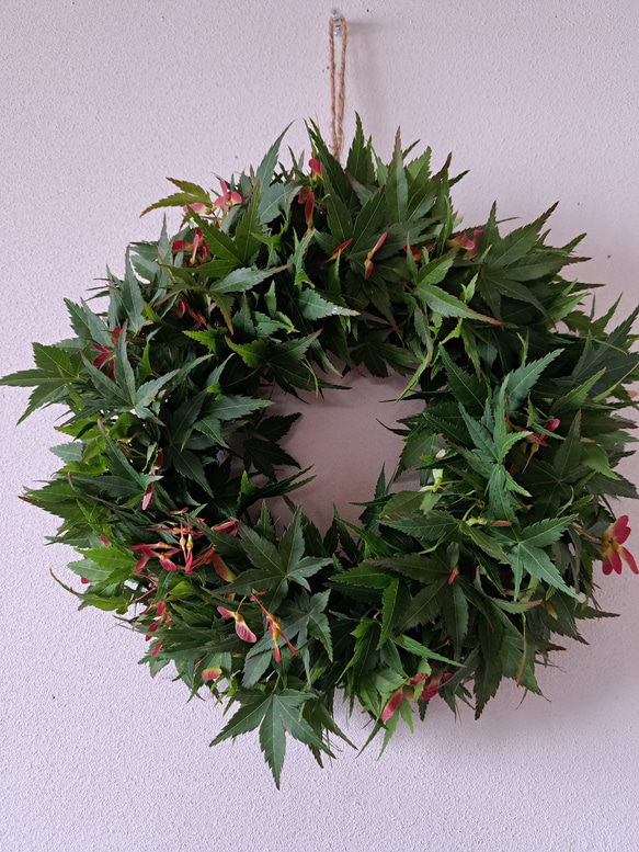 青紅葉のリース もM-2501 リース puchimaman 通販 19331340｜Creema(クリーマ)