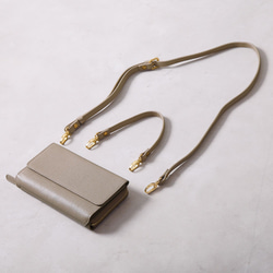 お財布機能のあるバッグ スマホショルダー ハンドバッグ レディース ポーチ 本革 撥水 大きめ 横型 軽量 / MP2 ポシェット BLUE ...