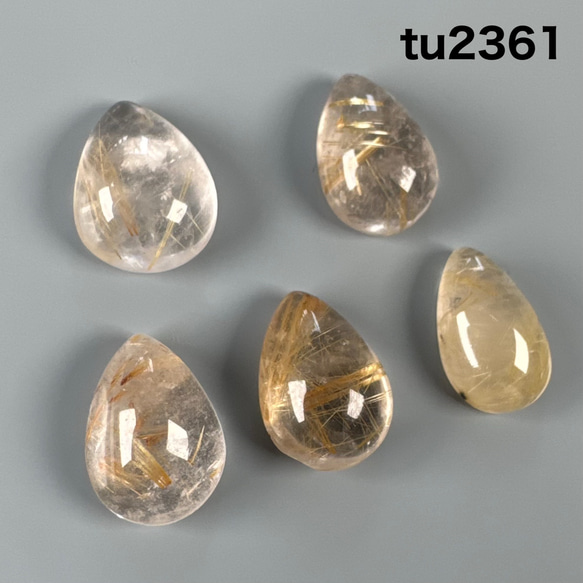 クラウディ ルチルクォーツ ルース 5個セット Tu2361 天然石 pinky 通販 19334021｜Creema(クリーマ)