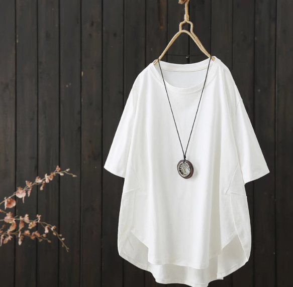 新作.夏♪ .綿.半袖Tシャツ ゆったりオーバサイズシャツ コットン.カジュアルブラウス 通勤通勤 Tシャツ 秋系.リネン綿服屋 通販 ...