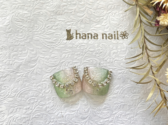 フットネイル マグネットグラデーションネイルチップ 親指セット ネイルチップ（つけ爪） hana nail * 通販 19351269 ...