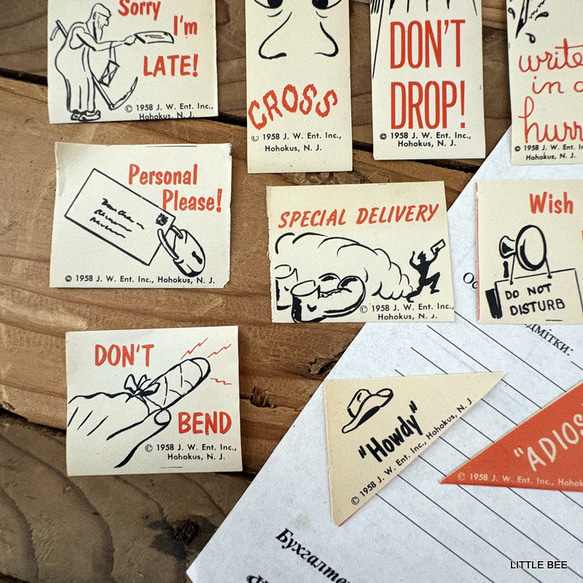 510・R-1994 postal seals 郵便シール 15種セット ジャンクジャーナル パーツ ハンドメイド ヴィ シール・ステッカー ...