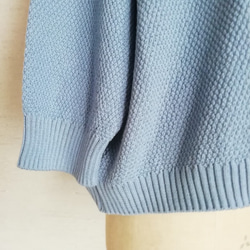 【新色】オーガニックコットン100％鹿の子ニットポンチョプルオーバー デニム ニット・セーター Shirataka Knit Ichi 通販 ...