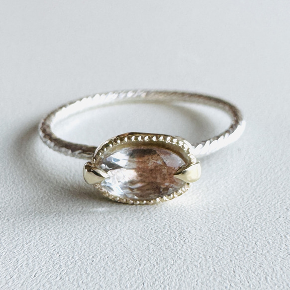 太陽と海のリング【sunstone aquamarine】10K + silver925 指輪・リング gris-jewelry 通販 ...