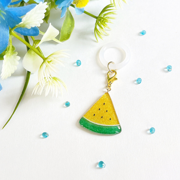 三角スイカのアンブレラマーカー(黄色) その他アクセサリー スイスイ 通販 19352638｜Creema(クリーマ)