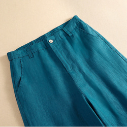 大人っぽ上品綿麻ワイドパンツ 背面ゴム 快適 こなれ感 ストレッチ ルーズ イージー ロングパンツ Thyme 通販 19352888 ...