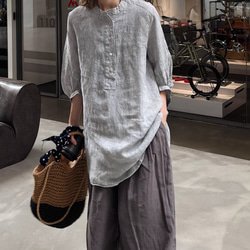 【注文製作 】亜麻.オーバーサイズ チェックシャツ｜ゆったり着られるのに着痩せ見え ブラウス Sayuki 通販 19353105 ...