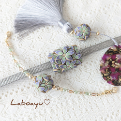 帯留め〈Bouquet・山葵藤納戸・盛り〉 帯留め Laboあゆ 通販 19354086｜Creema(クリーマ)
