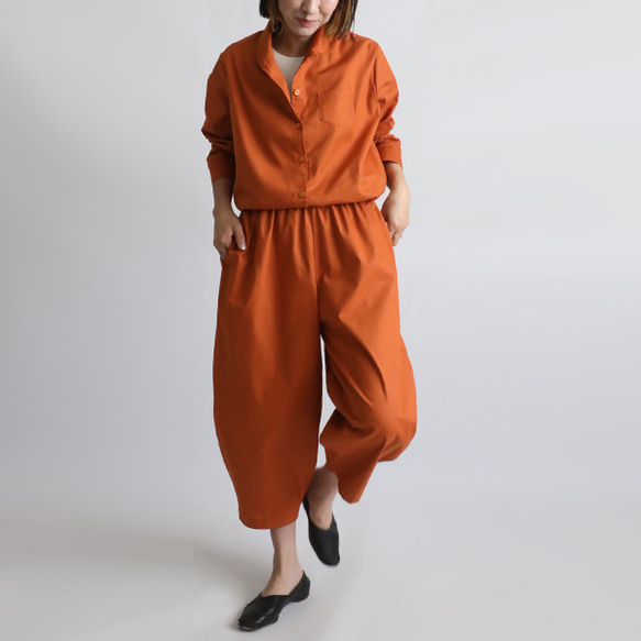 ＊最終SALE 上質ギマ擬麻コットン 小粋な上下セットアップ 丸襟 シャツ ジャケット ボール パンツR90A セットアップ anvai 通販 ...