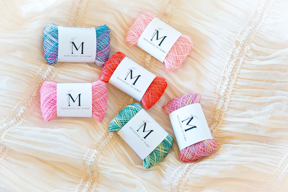 春宵桜セット 極細刺し子糸 手染め刺し子糸セット（6個入り 手染め糸 こぎん糸 刺し子キット 寒色系 暖色系 春色糸 糸・ミシン糸 ...