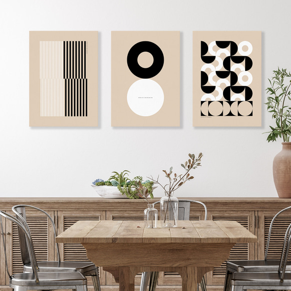 インテリアパネル_ジオメトリック3枚セット アートパネルでお部屋の模様替え 北欧ジャパンディ 写真・グラフィック E.hina 通販 ...