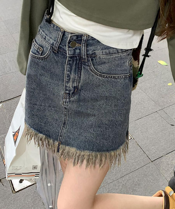 大きいサイズ デニム ミニスカート レディース 新品 レトロ フリンジ チュニック 大きいサイズ姫屋⭐️送料無料 通販 19369415 ...