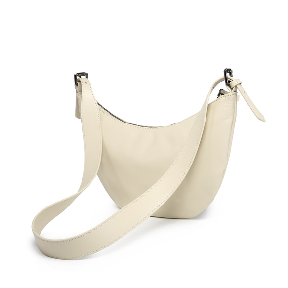 ワンショルダーバッグ ショルダーバッグ 本革 レザー 軽量 ボディバッグ 2way 斜めがけ 肩掛け アイボリーホワイト ショルダーバッグ ...