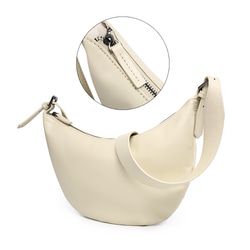 ワンショルダーバッグ ショルダーバッグ 本革 レザー 軽量 ボディバッグ 2way 斜めがけ 肩掛け アイボリーホワイト ショルダーバッグ ...