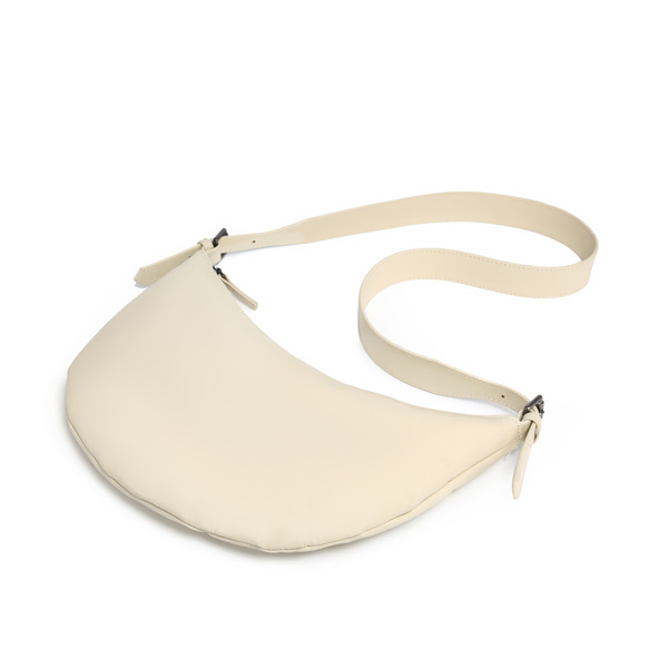 ワンショルダーバッグ ショルダーバッグ 本革 レザー 軽量 ボディバッグ 2way 斜めがけ 肩掛け アイボリーホワイト ショルダーバッグ ...