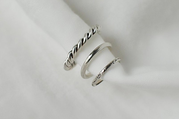 【テクスチャ選べる】silver950 Ear cuff SET／イヤーカフセット イヤーカフ trettioett 通販 19390779｜Creema(クリーマ)