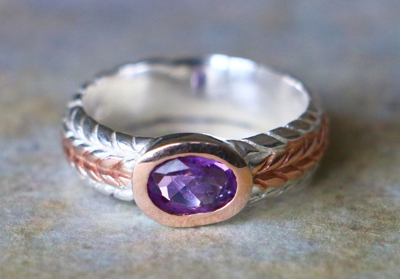 SALE 天然石 アメジスト silver リング 16号 指輪・リング viola 通販 19407643｜Creema(クリーマ)
